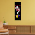 Ball buster Skeleton Pool Billiards original art Poster | Zazzle