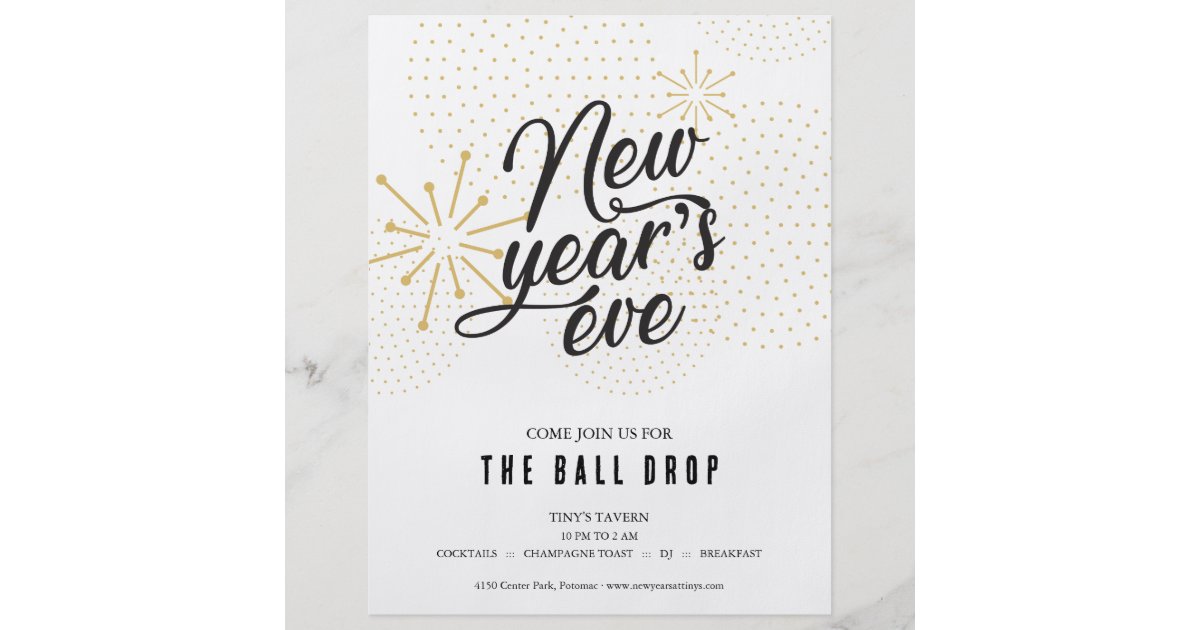 Ball Drop New Year's Eve Party Flyer | Zazzle
