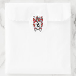 BALL FAMILY CREST - BALL COAT OF ARMS CLASSIC ROUND STICKER | Zazzle
