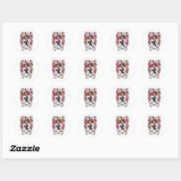 BALL FAMILY CREST - BALL COAT OF ARMS CLASSIC ROUND STICKER | Zazzle
