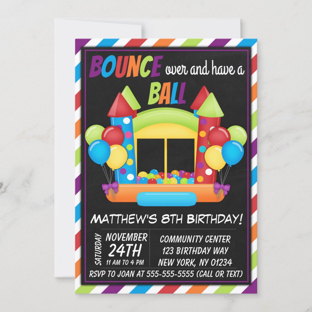 Ball Pit Fun Party Invitation Kids Birthday Party | Zazzle