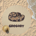 Ball Python Snake, Brown and Tan Personalized Beach Towel | Zazzle
