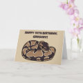 Ball Python Snake, Brown and Tan Personalized Card | Zazzle