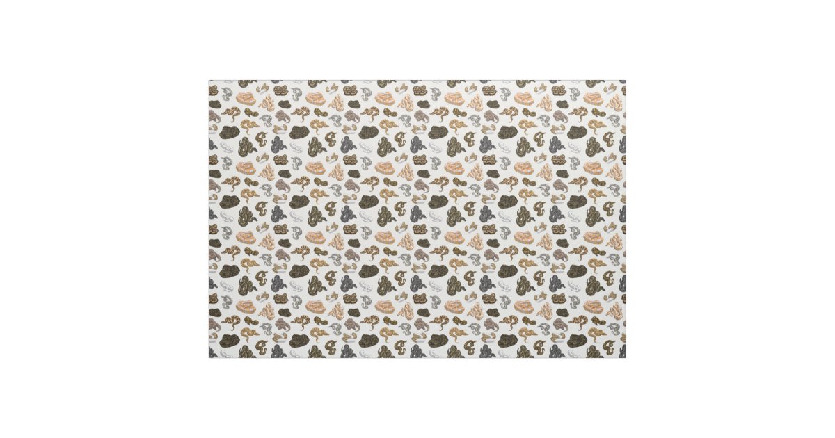 Ball Python Snake Morph Pattern Fabric | Zazzle