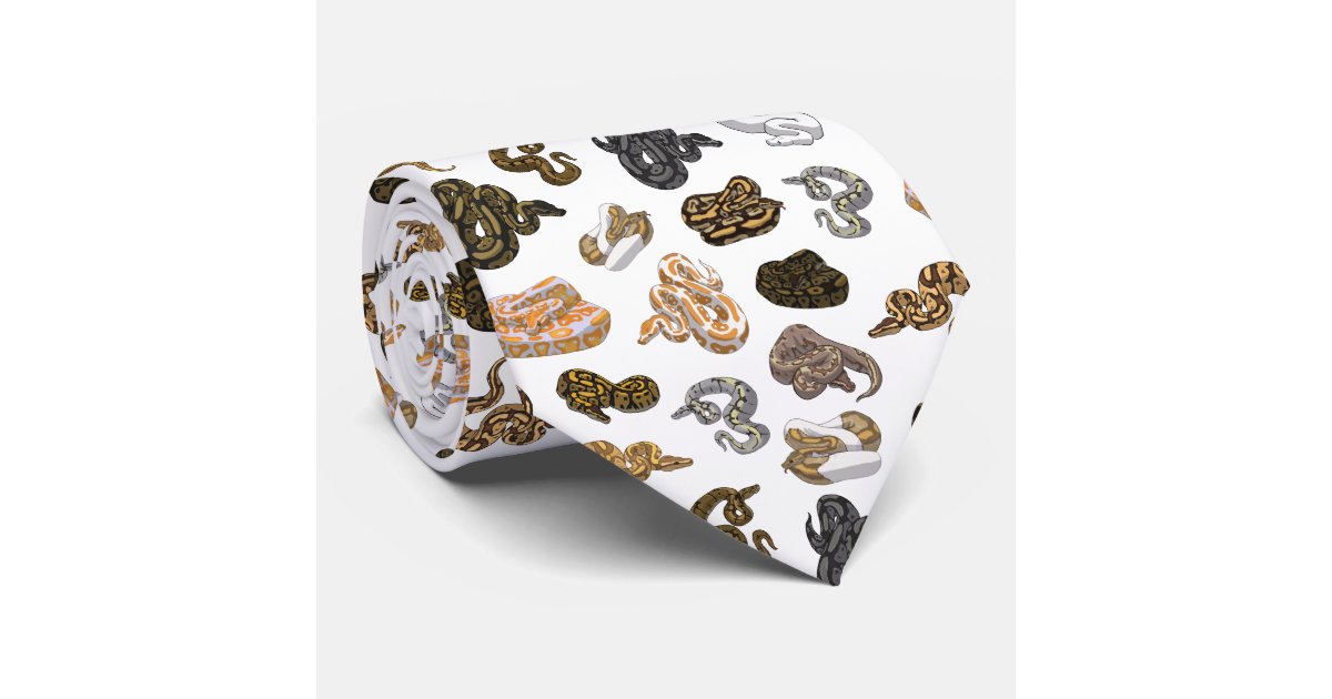 Ball Python Snake Morph Pattern Neck Tie | Zazzle