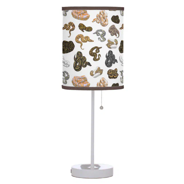 Ball Python Snake Morph Pattern Table Lamp | Zazzle