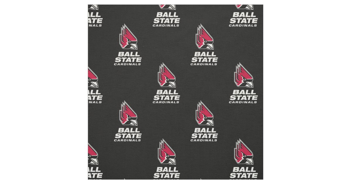 Ball State Cardinals Athletic Mark Pattern Fabric | Zazzle