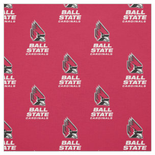 Ball State Cardinals Athletic Mark Red Pattern Fabric | Zazzle