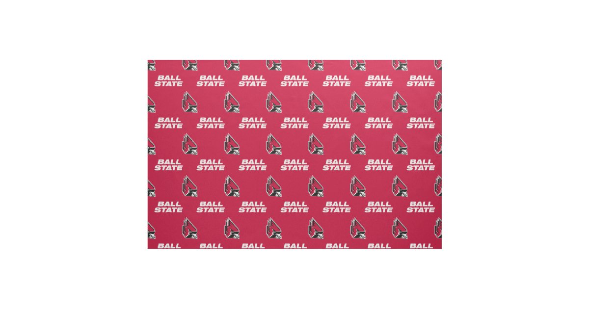 Ball State Cardinals Athletic Mark Red Pattern Fabric | Zazzle.com