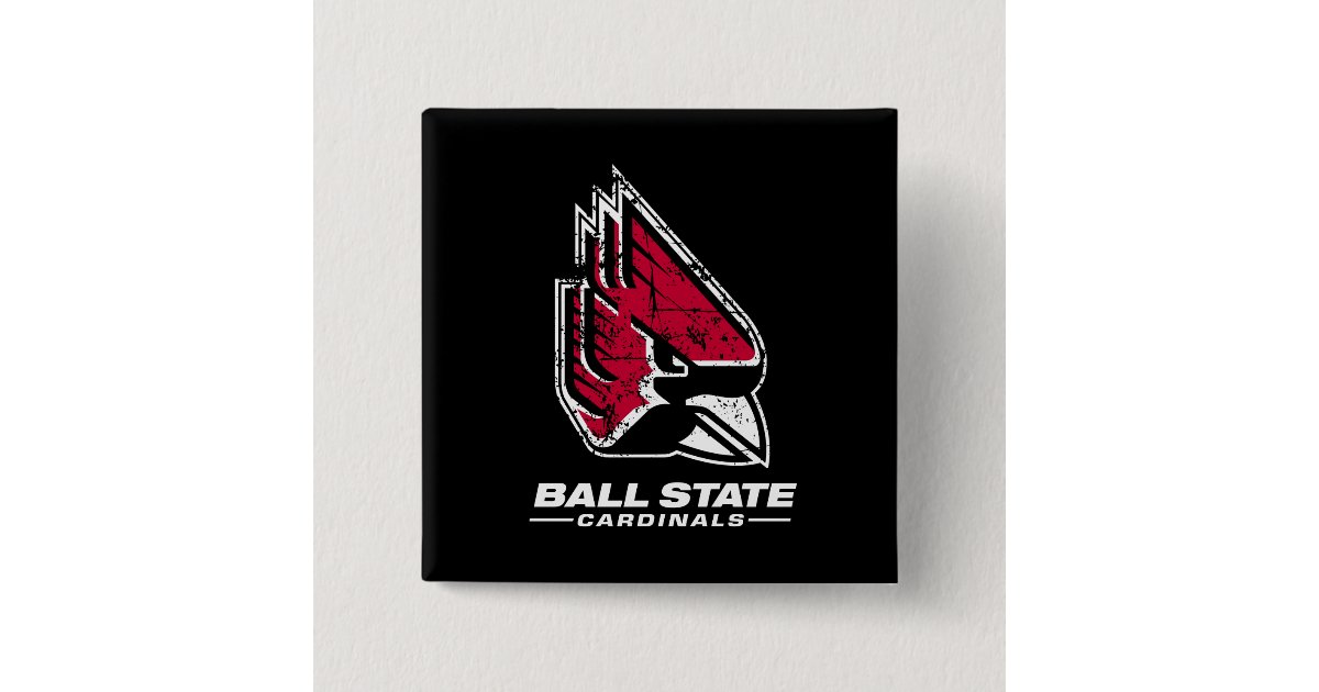 Ball State University Logo Distressed Button | Zazzle