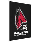Ball State University Logo Distressed Canvas Print | Zazzle