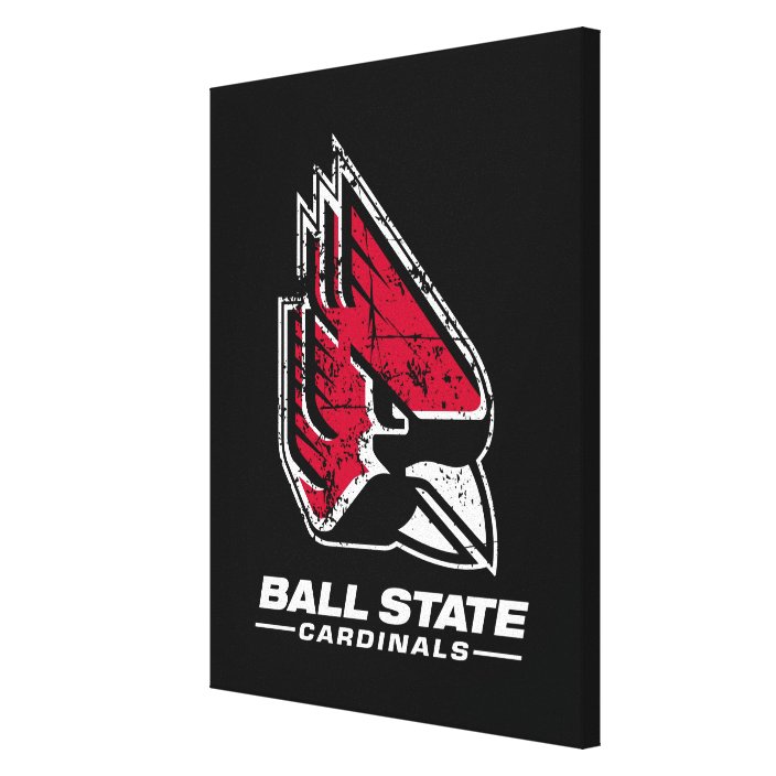 Ball State University Logo Distressed Canvas Print | Zazzle.com