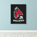Ball State University Logo Distressed Canvas Print | Zazzle