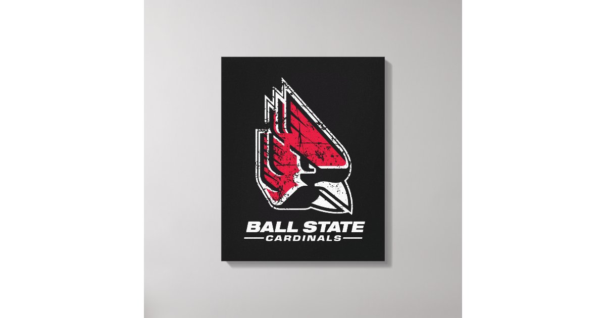 Ball State University Logo Distressed Canvas Print | Zazzle