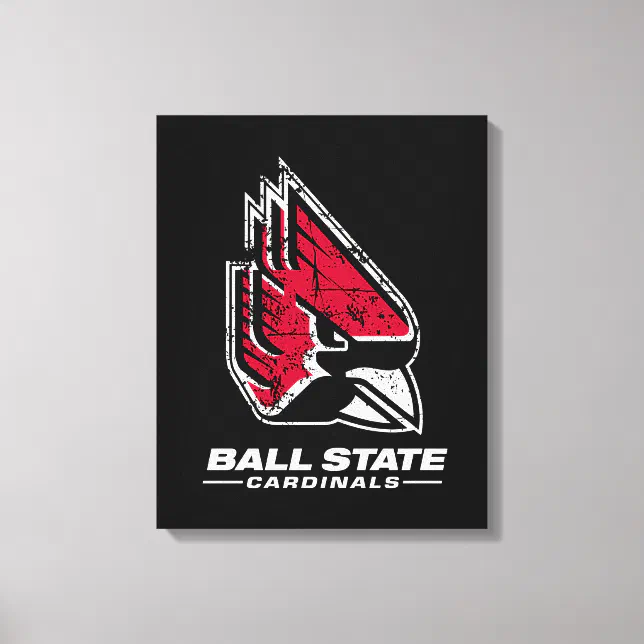 Ball State University Logo Distressed Canvas Print | Zazzle