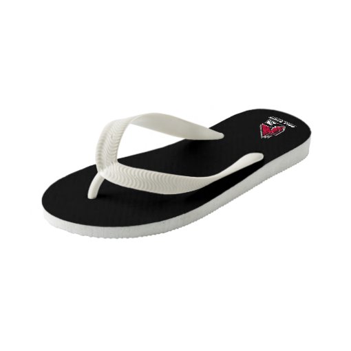 Ball State University Logo Distressed Kid's Flip Flops | Zazzle