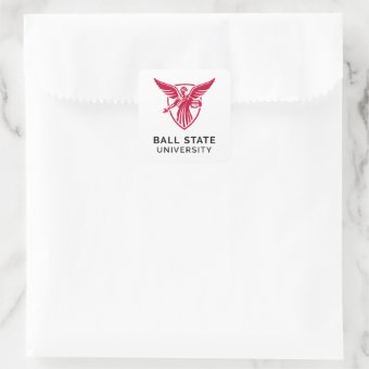 Ball State University Logo Square Sticker | Zazzle