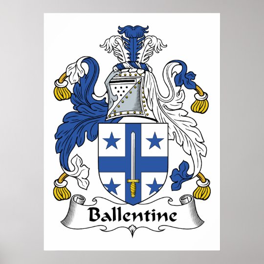 Ballentine Family Crest Poster | Zazzle.com