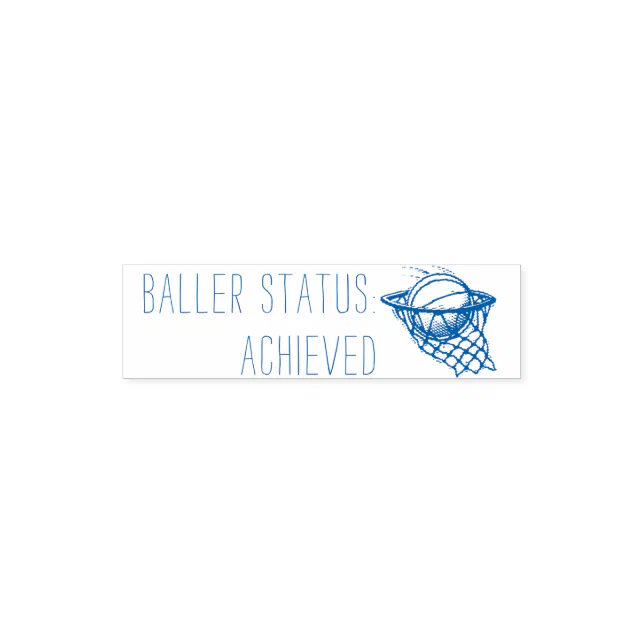 Baller Status Achieved Teacher Stamp | Zazzle