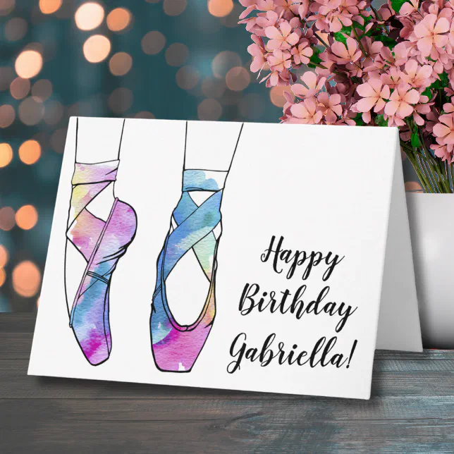 Ballerina Ballet Birthday Party Card | Zazzle