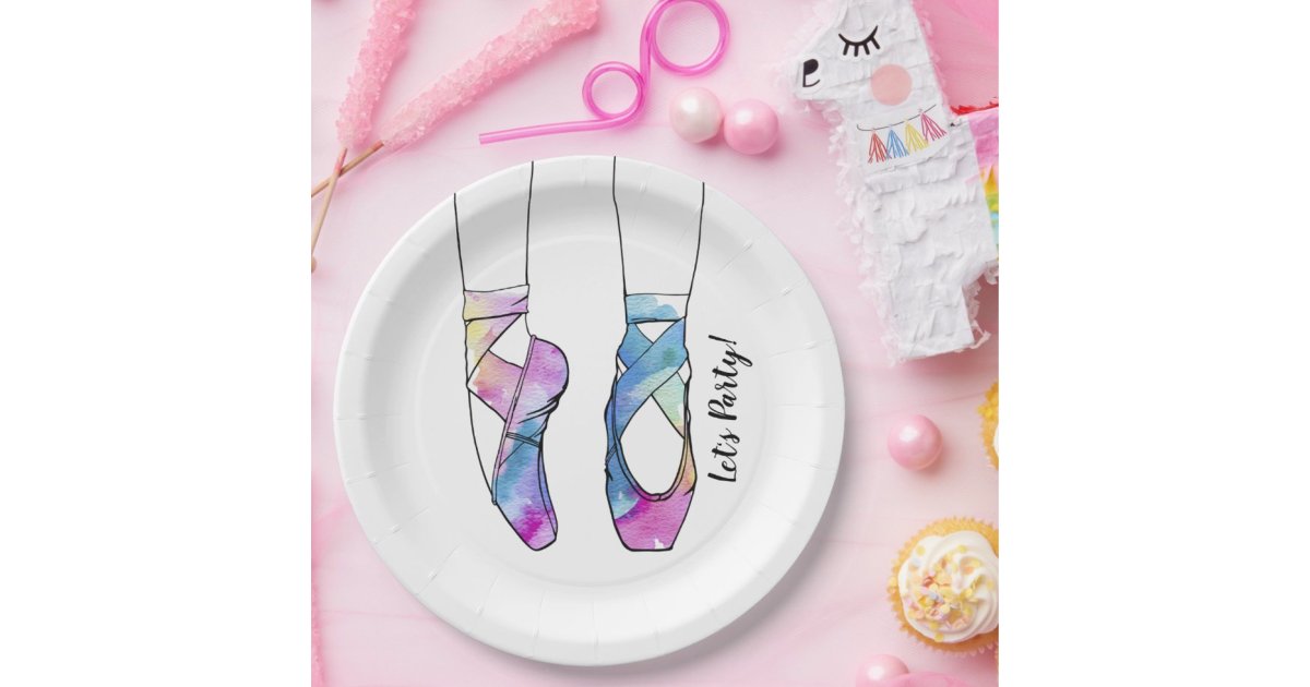 Ballerina Ballet Birthday Party Paper Plates | Zazzle