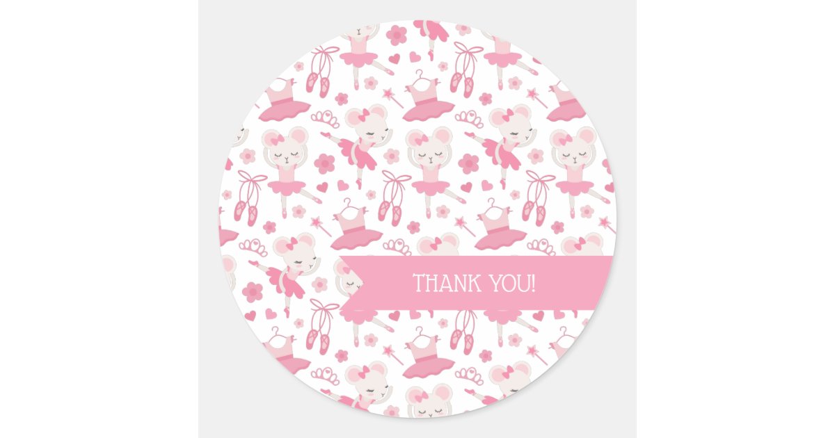 Ballerina Ballet Dance Pink Sticker | Zazzle