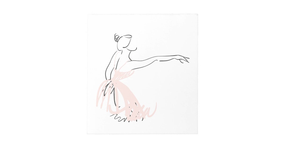 Ballerina ballet dancer notepad | Zazzle