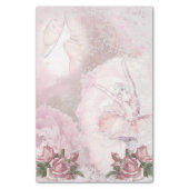 Ballerina Ballet Shoes Pink Roses Decoupage Tissue Paper | Zazzle