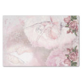Ballerina Ballet Shoes Pink Roses Decoupage Tissue Paper | Zazzle