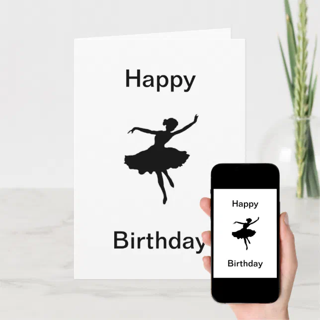 Ballerina Birthday Card | Zazzle