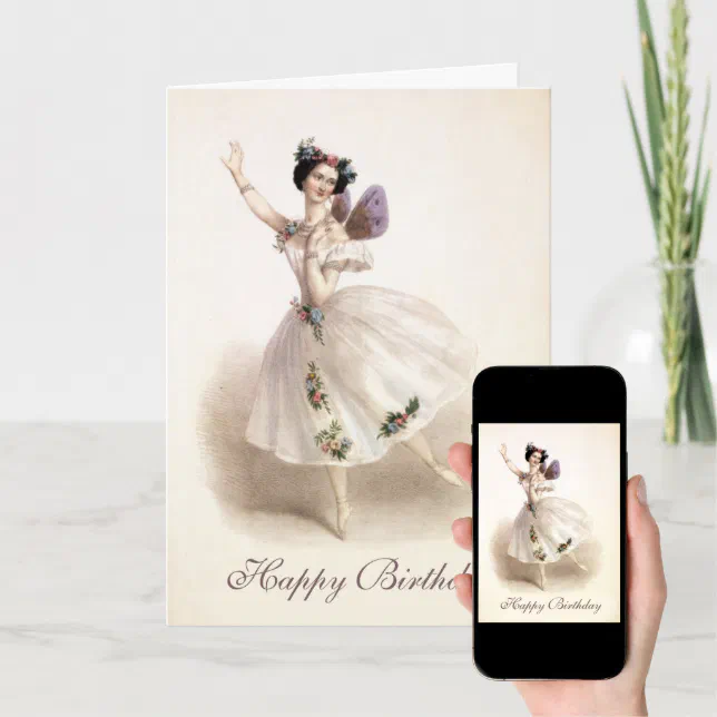 Ballerina Birthday Card | Zazzle