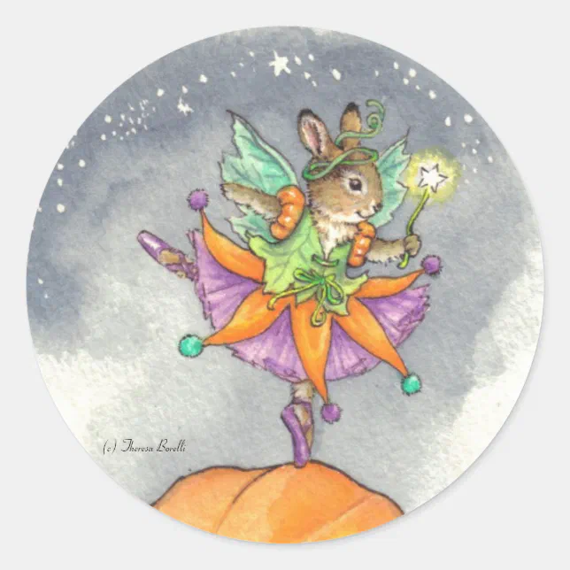 Ballerina Bunny Stickers Halloween | Zazzle