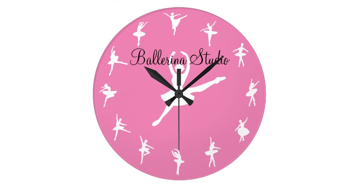 Ballerina Dance Class Theme Wall Large Clock | Zazzle.com