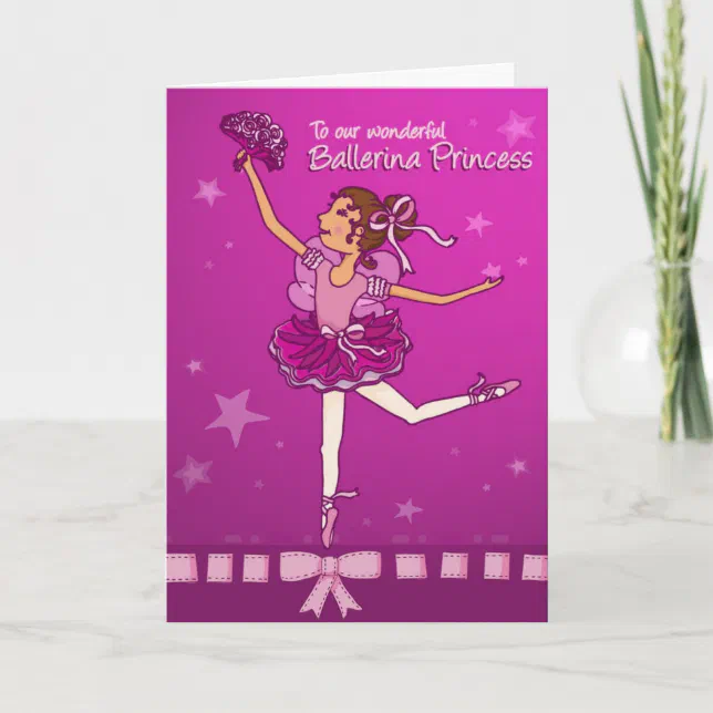 Ballerina dancing Girls Birthday Card | Zazzle