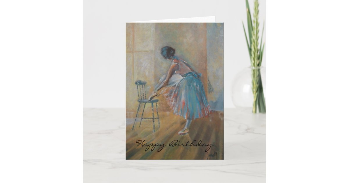 Ballerina Happy Birthday Card | Zazzle
