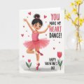 Ballerina Heart Dance Valentines Card | Zazzle