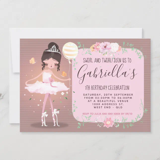 Ballerina Invitation | Zazzle
