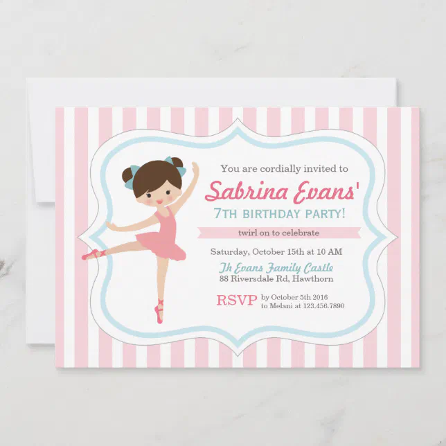 Ballerina Invitation / Ballet Invitation | Zazzle