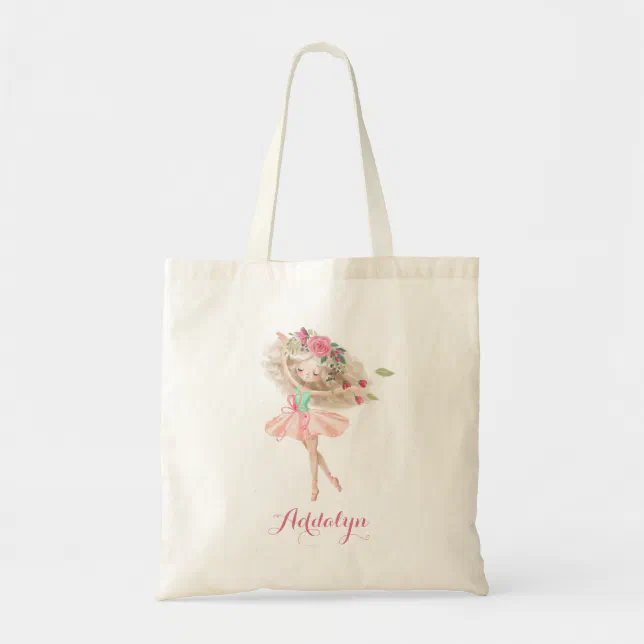 Ballerina Monogram Name Ballet Dance Bag | Zazzle