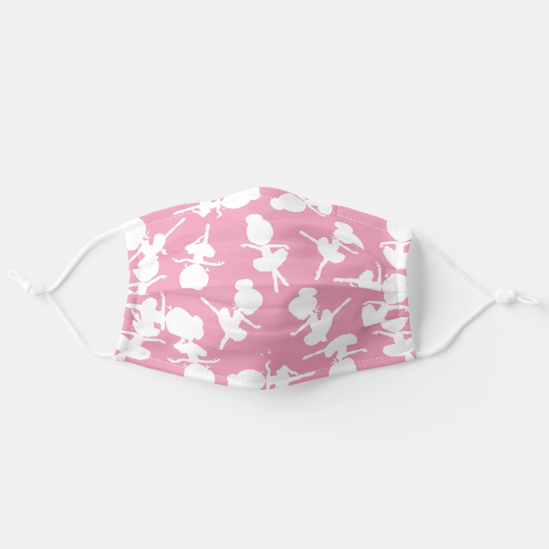 Ballerina Pattern, Ballet Girls, Ballet Dance Adult Cloth Face Mask ...