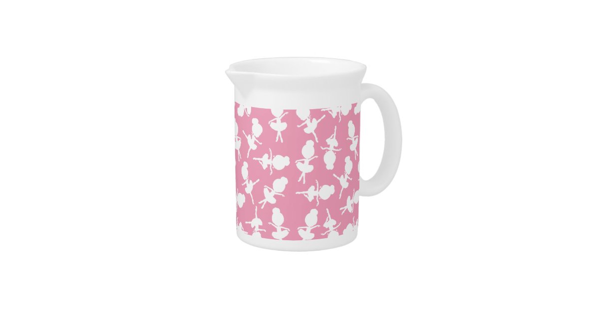 Ballerina Pattern, Ballet Girls, Ballet Dance Beverage Pitcher | Zazzle