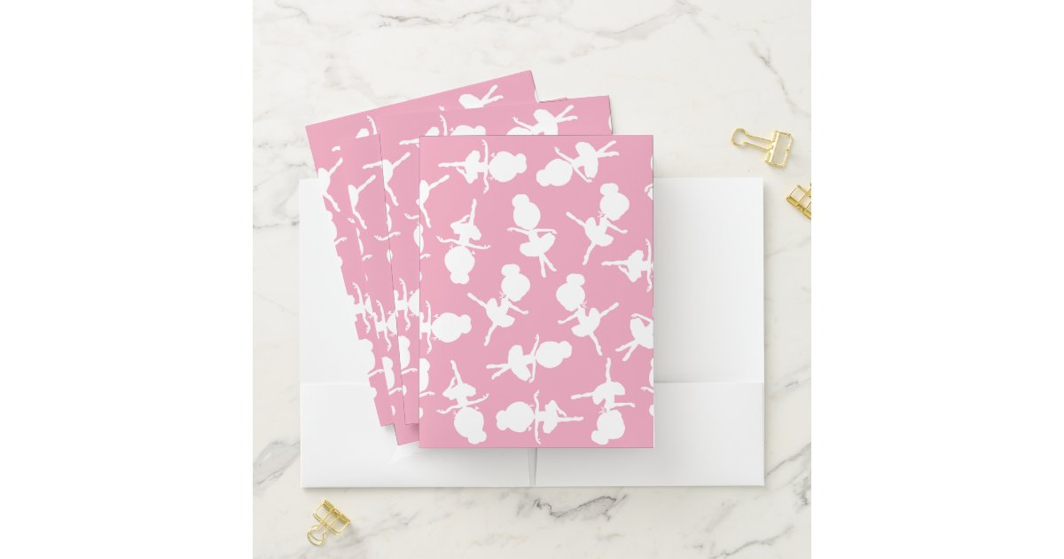 Ballerina Pattern, Ballet Girls, Ballet Dance Pocket Folder | Zazzle