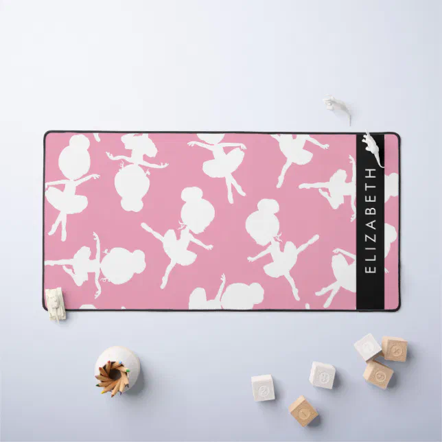 Ballerina Pattern, Ballet Girls, Dance, Your Name Desk Mat | Zazzle