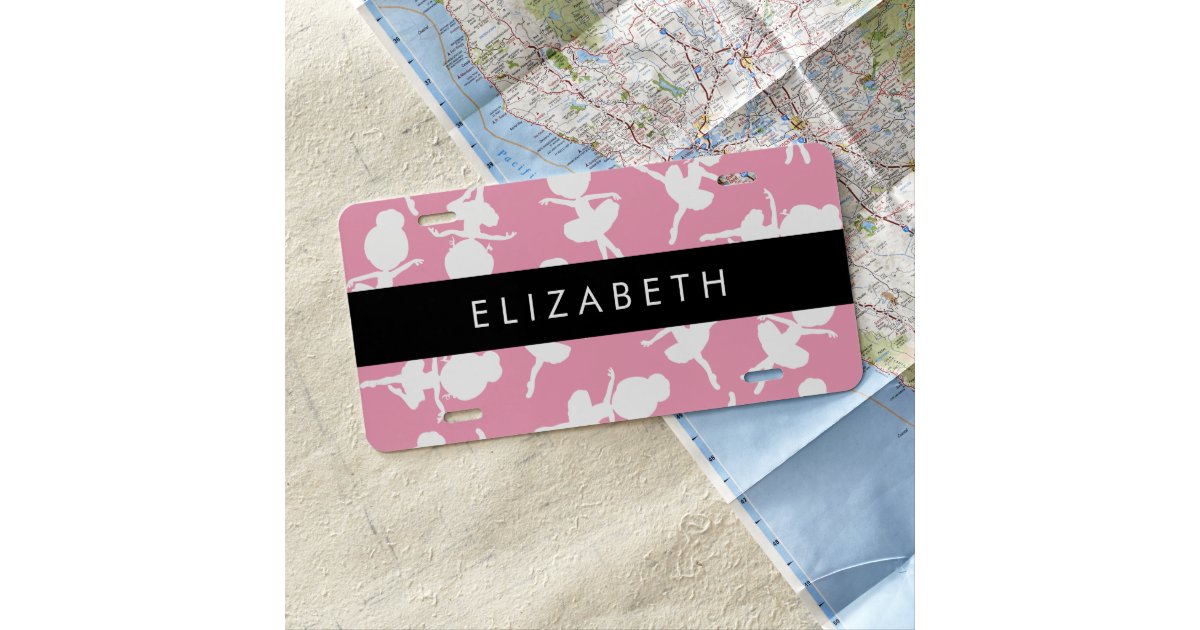 Ballerina Pattern, Ballet Girls, Dance, Your Name License Plate | Zazzle