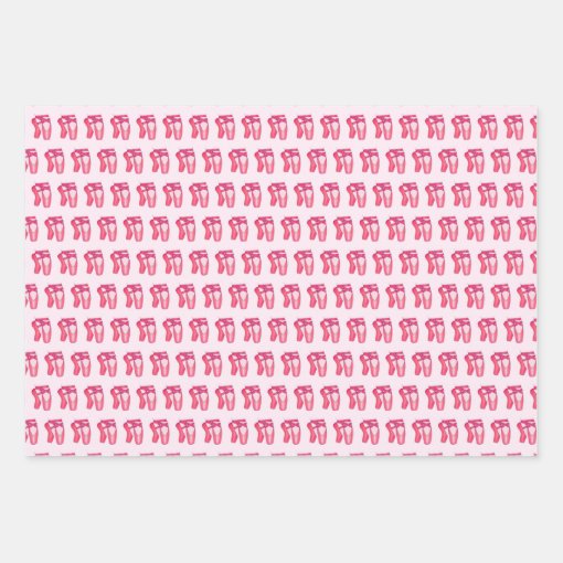 Ballerina Pink Tutu Toe Pointe Shoes Ballet Dance Wrapping Paper Sheets ...