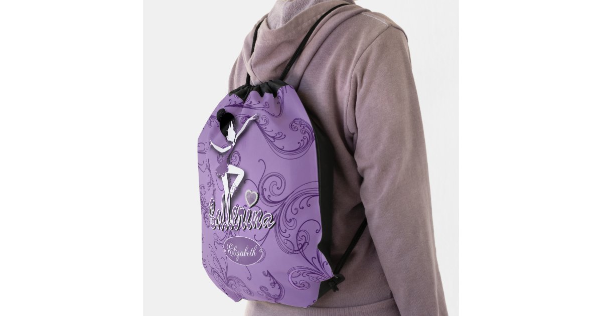 Ballerina - Purple Drawstring Bag | Zazzle