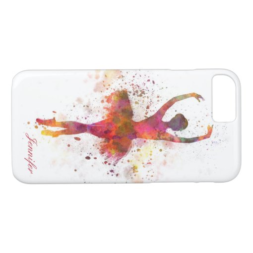 Ballerina Splatter Art Personalized Name | Ballet Case-Mate iPhone Case ...