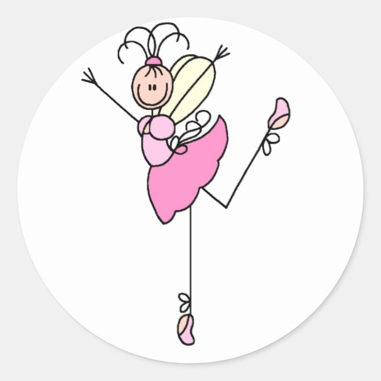 Ballerina Stick Figure Sticker | Zazzle.com