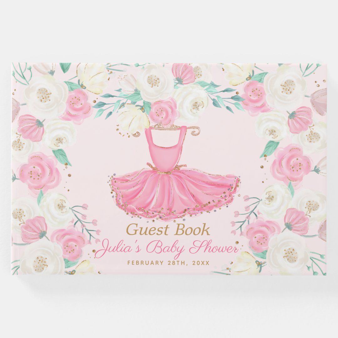 Ballerina Tutu Dress Guest Book | Zazzle