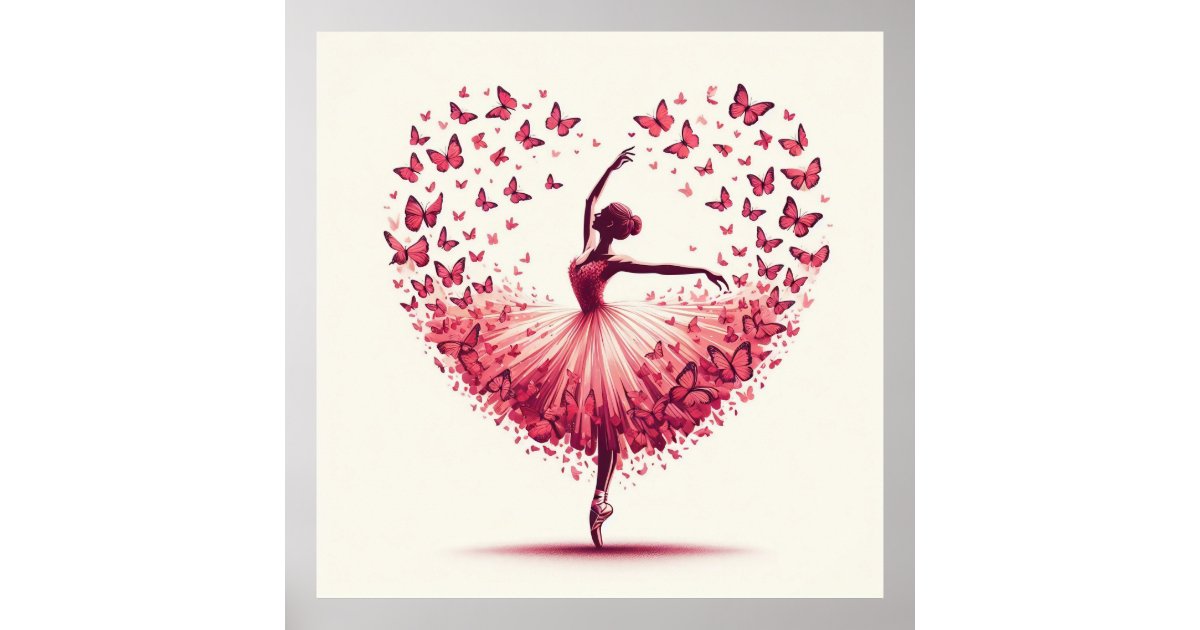 Ballet and Butterflies Poster | Zazzle